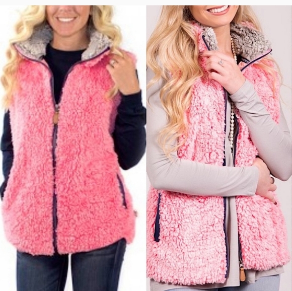 Simply Southern | Jackets & Coats | Simply Southern Sherpa Vest Pink ...